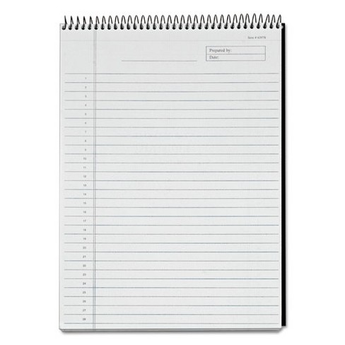 Tops Docket Diamond Top-wire Ruled Planning Pad, Wide/legal Rule, Black ...