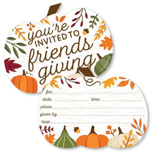 Big Dot Of Happiness Fall Friends Thanksgiving - Shaped Fill-in ...