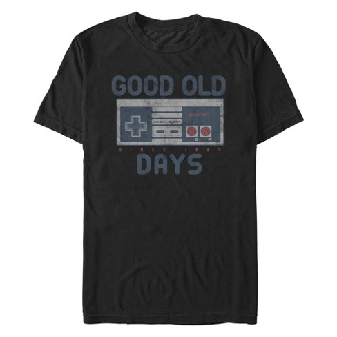 Men's Nintendo Nes Good Old Days T-shirt - Black - Large : Target