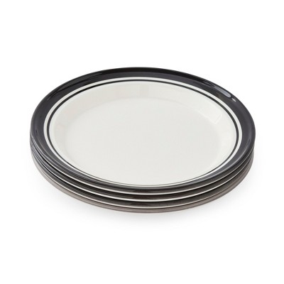 Portmeirion Potter's Stripe Dinner Plate, Set Of 4, 10.5" Earthenware ...