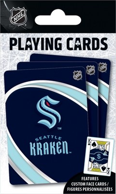 Masterpieces Officially Licensed Nhl Seattle Kraken Playing Cards - 54 ...