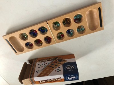 We Games Folding Mancala - Solid Wood Board & Glass Stones : Target