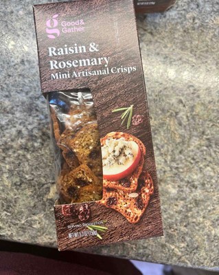 Raisin And Rosemary Mini Artisanal Crisps - 5.3oz - Good & Gather™ : Target
