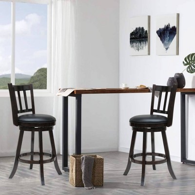 Boraam Torino Wood Counter Height Barstool Carbonite Finish : Target