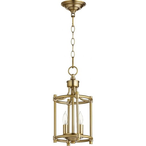 Quorum Lighting Rossington 2-light Entry Pendant, Aged Brass, 8w X 16h ...