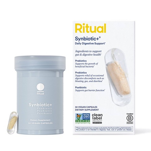 Ritual Synbiotic+ - Probiotic, Prebiotic, Postbiotic, 3-in-1 Formula ...