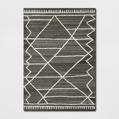 Hand Tufted Wool Area Rug Gray - Threshold™ : Target