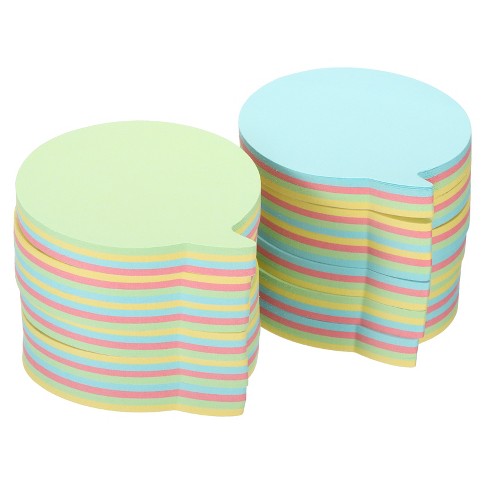 Unique Bargains Cute Colorful Bubble Shape Sticky Notes 100 Sheets/pad ...