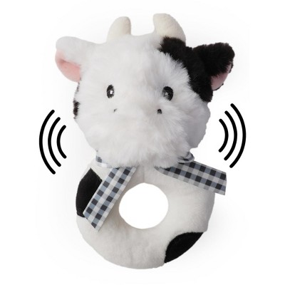 Bearington Lil' Gilly 5.5 Inch Cow Baby Rattle - Soft Rattles For ...