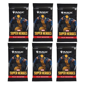 Magic: The Gathering Marvel Super Heroes Play Booster Pack Lot - 6 ...