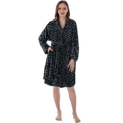 Pavilia Short Robes For Women, Plush Soft Bathrobe Womens Lightweight ...