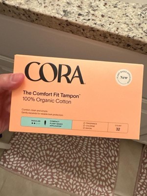 Cora Organic Cotton Tampons Mix Pack - Light/regular/super Absorbency ...