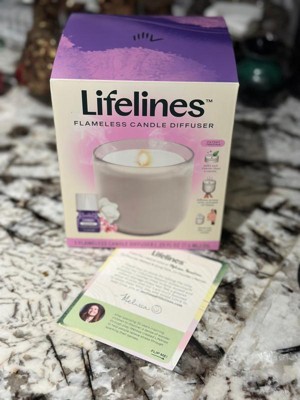 Lifelines Flameless Candle Diffuser - Frosted Glass Cream : Target