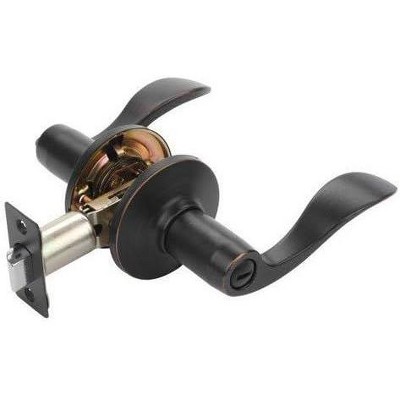 Dorence Single Cylinder Wave Style Privacy Lever Handle,black : Target