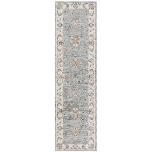 Hamilton Hlt106 Power Loomed Runner Rug - Blue/gold - 2'2"x8 ...