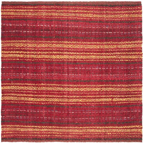Natural Fiber Nf202 Hand Woven Area Rug - Red/gold - 6'x6' - Safavieh. : Target