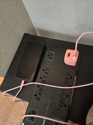 2-port Usb-a Usb-c Wall Charger With 6' Usb-c To Usb-c Braided Cord ...