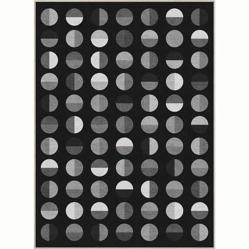 Well Woven Geometric Modern Washable 5'3" X 7'3" Area Rug - Black ...