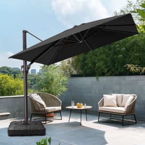 Pellebant 9x11 FT Cantilever Outdoor Patio Umbrella 350 lbs Fillable ...
