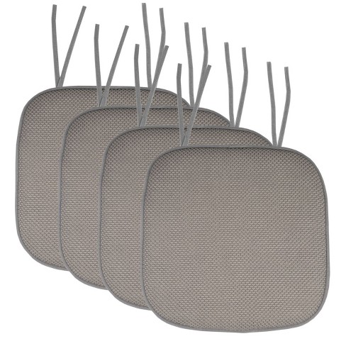 Honeycomb Memory Foam Non-slip 16" X 16" Chair Cushion Pad With Ties ...