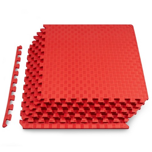 Prosourcefit Checkered Puzzle Exercise Mat 1/2-in, Red, 24 Sq Ft - 6 ...
