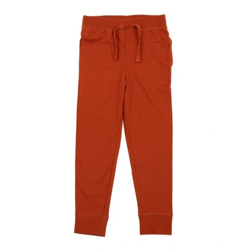 Leveret Kids Drawstring Pants Cotton Rust 10 Year : Target