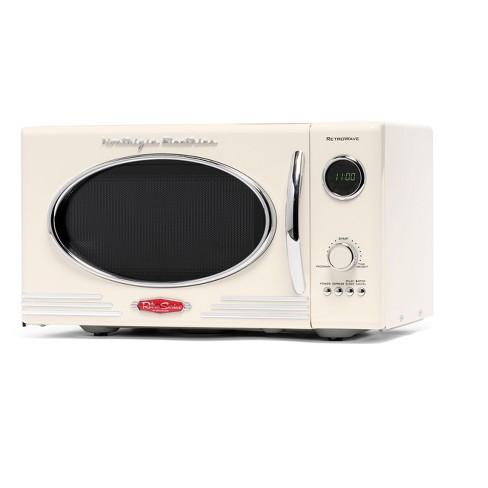 Nostalgia Rmo4ivy Retro 0.9 Cubic Foot 800-watt Countertop Microwave ...