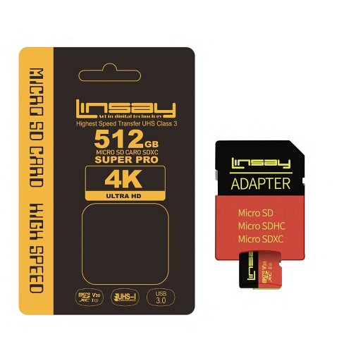 Linsay High Speed Micro Sd Card 512gb V30 4k Ultra Hd : Target