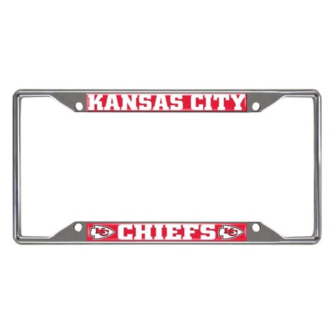 Nfl Kansas City Chiefs Stainless Steel License Plate Frame : Target