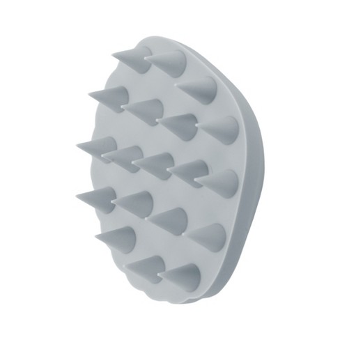 Unique Bargains Shell Shaped Massage Hair Brush 3.54"x2.76"x1.38" Gray ...