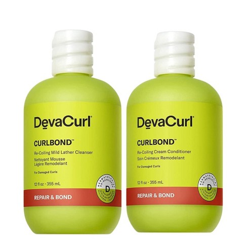 Devacurl Curlbond Recoiling Cleanser Shampoo & Conditioner (12 Oz Duo Set Kit) Diva Curl Bond ...