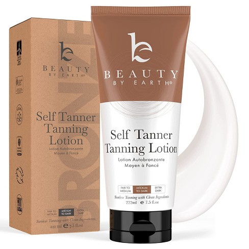 Beauty By Earth Self Tanner Tanning Lotion - Medium To Dark, 7.5oz : Target