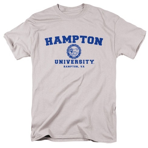 Hampton University Official Circle Logo Adult T-shirt, Silver, Small ...