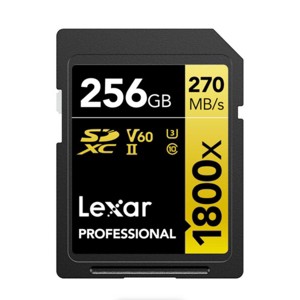 Lexar Professional 1800x Uhs-ii Sdxc Memory Card (gold Series) - 256gb : Target