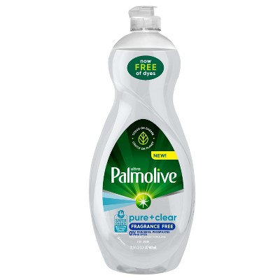 Palmolive Ultra Pure + Clear Liquid Dish Soap Detergent - Fragrance ...