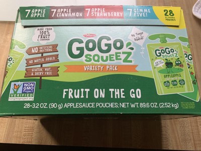 Gogo Squeez Applesauce, Variety Apple/peach/gimme 5 - 3.2oz/20ct : Target