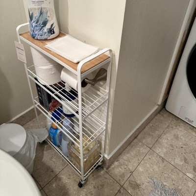 Skinny Storage Cart Matte White - Brightroom™ : Target