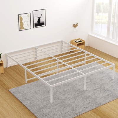 Lusimo 18 Inch Full Bed Frame Metal Platform Bed Slat Support Easy ...