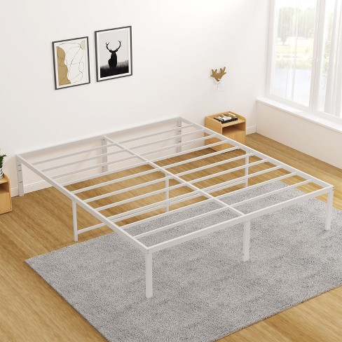 Lusimo 18 Inch Queen Bed Frame Metal Platform Bed Slat Support Easy ...