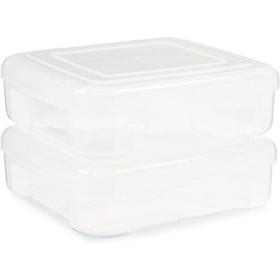 Bright Creations 2 Packs Stackable Plastic Storage Containers For ...