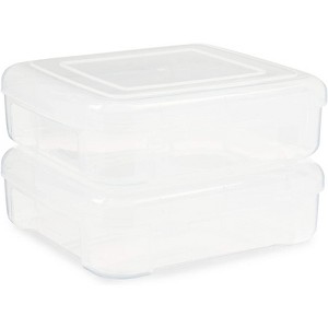 Bright Creations 2 Packs Stackable Plastic Storage Containers For ...