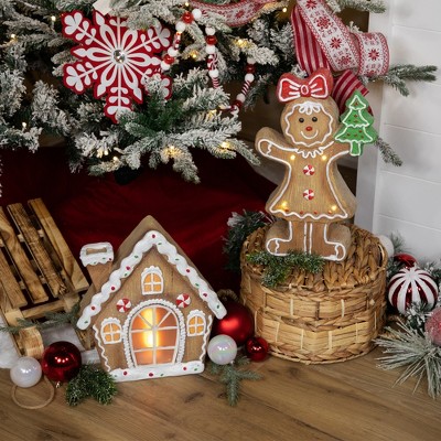 Northlight 12.5" Led Lighted Frosted Gingerbread Peppermint Christmas ...
