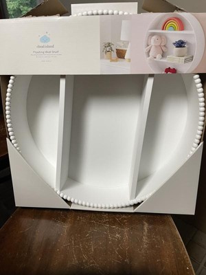 Round Decorative Wall Shelf With Beading - White - Cloud Island™ : Target