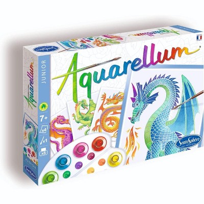 Aquarellum Junior Dragons Painting Set, Includes 4 Canvases And ...