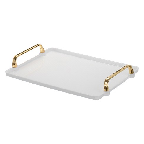 Unique Bargains Modern Rectangular Decorative Elegant Serving Tray With ...