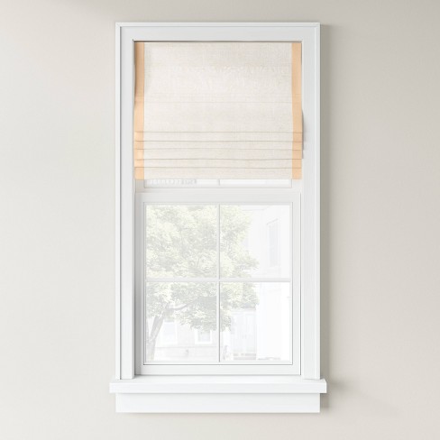1pc 33"x64" Light Filtering Cordless Linen Blend Roman Window Shade ...