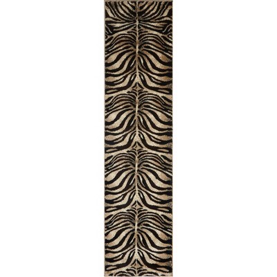 Home Dynamix Fawn Contemporary Animal Print Runner Area Rug, Dark Brown ...