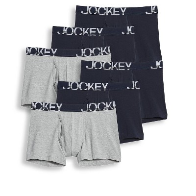 Jockey Men's Activestretch 4" Boxer Brief - 6 Pack Xl True Navy/grey ...