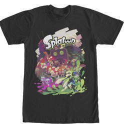 Men's Nintendo Splatoon Logo T-shirt - Turquoise - Medium : Target