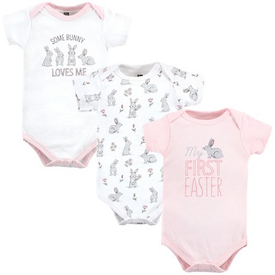 Hudson Baby Infant Girl Cotton Bodysuits, Some Bunny, 0-3 Months : Target